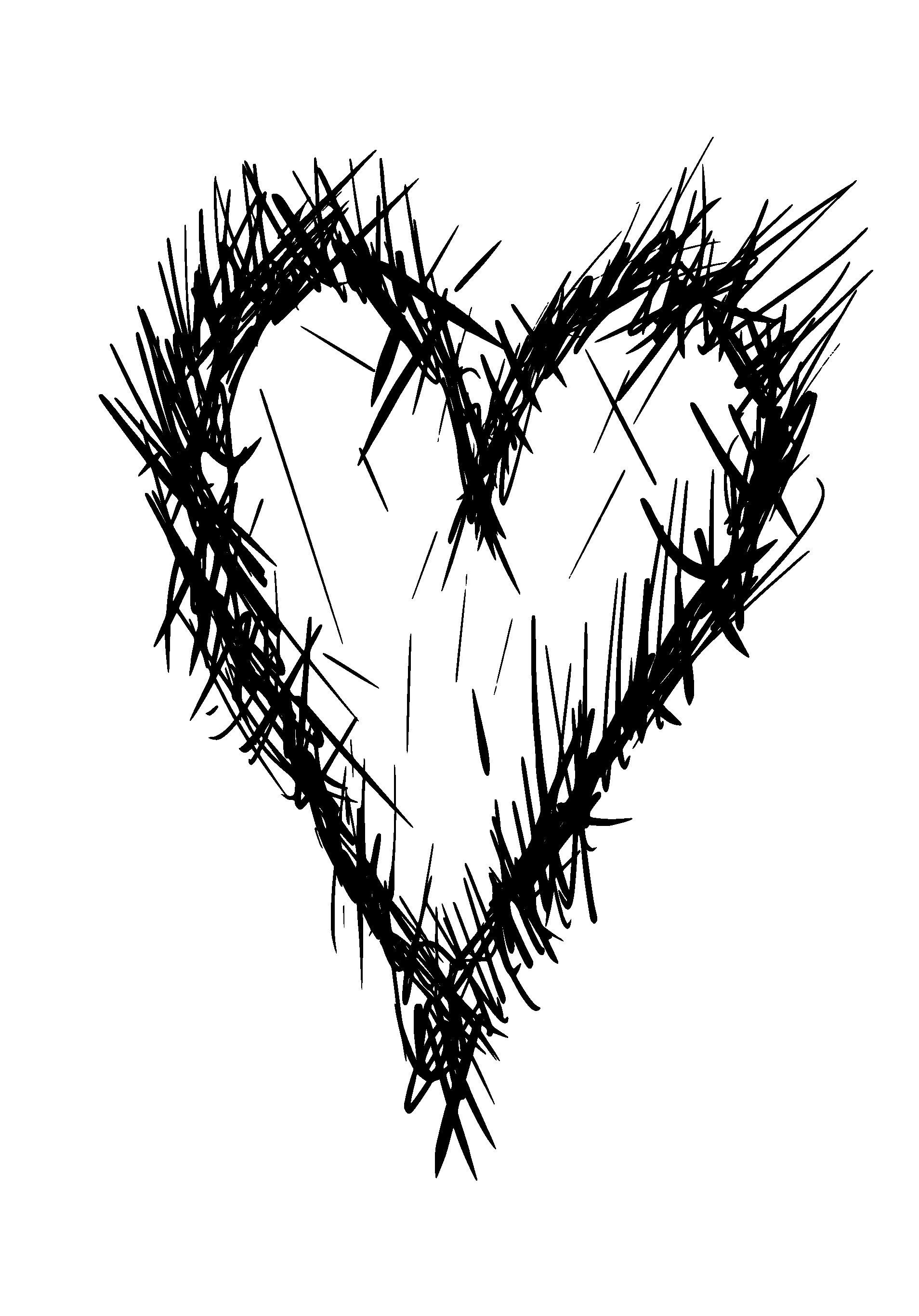 Scratchy Heart Digital Download Eps, Png, Svg, Dxf Cricut, Silhouette ...