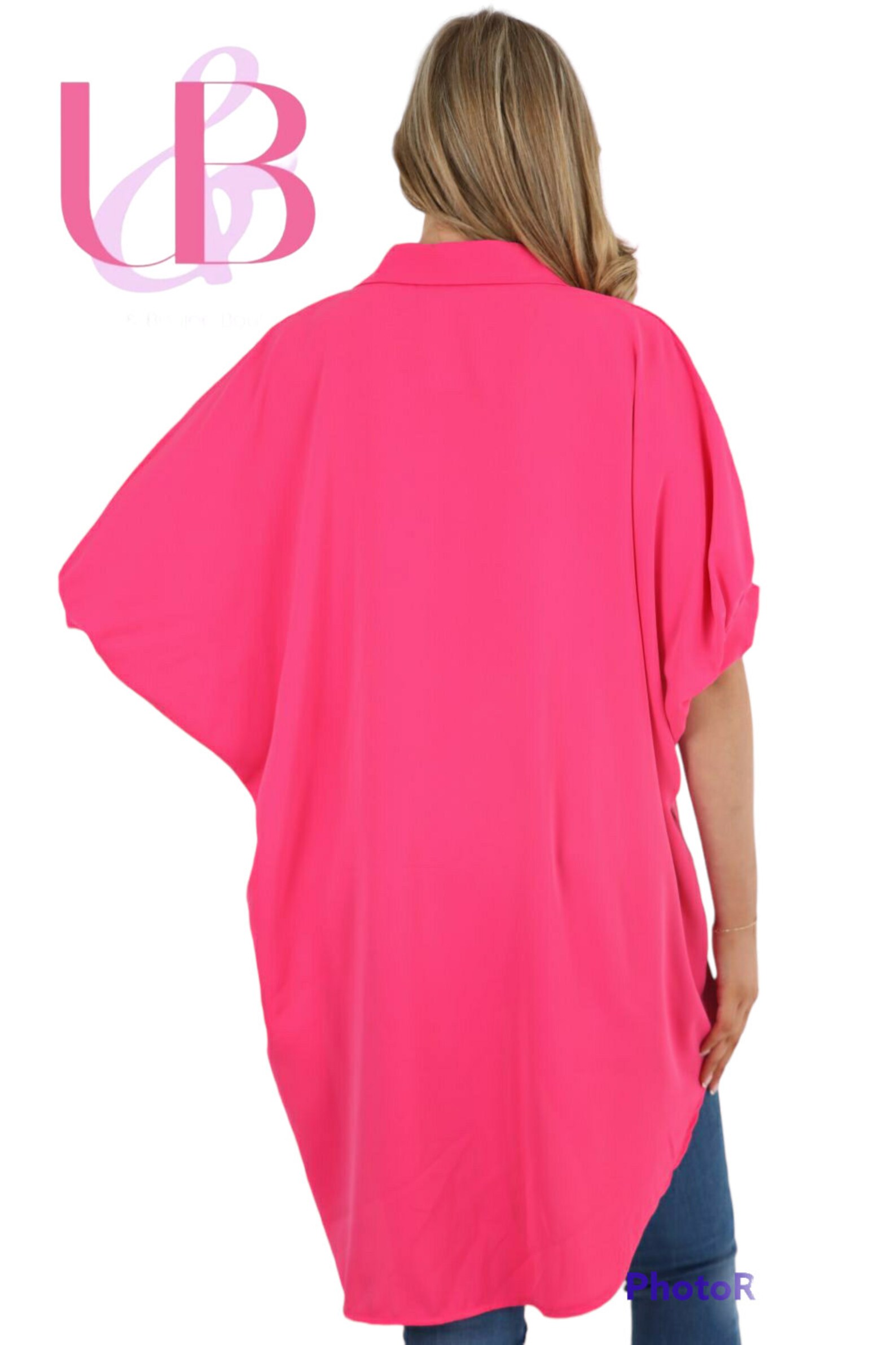 Designer Womens Top-plus Size Oversized Buttoned Blouse-shirt, Blouses ...