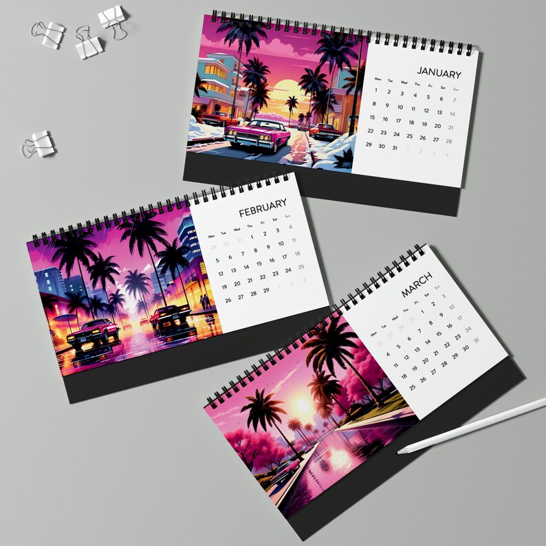 Simplex Desk Calendar GTA 2024 Desk Calendar, Illustrated Video Game ...