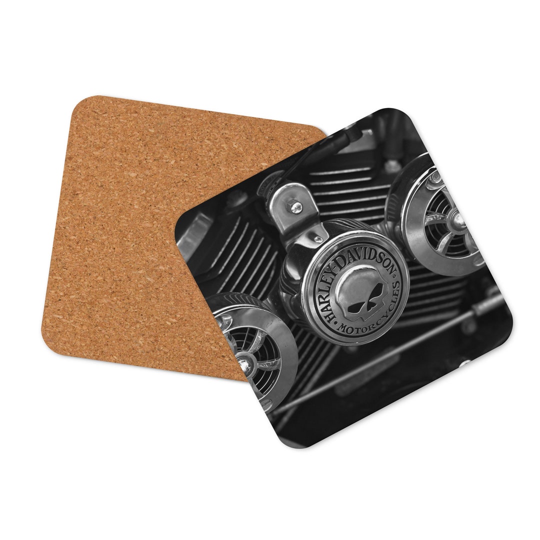 Harley Davidson Motorcycle Photo on Cork-back Coasters (set of 4) - Etsy UK
