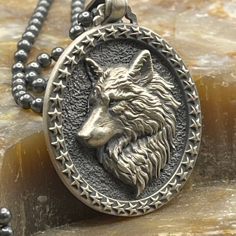 Wolf Necklace for Men - Etsy