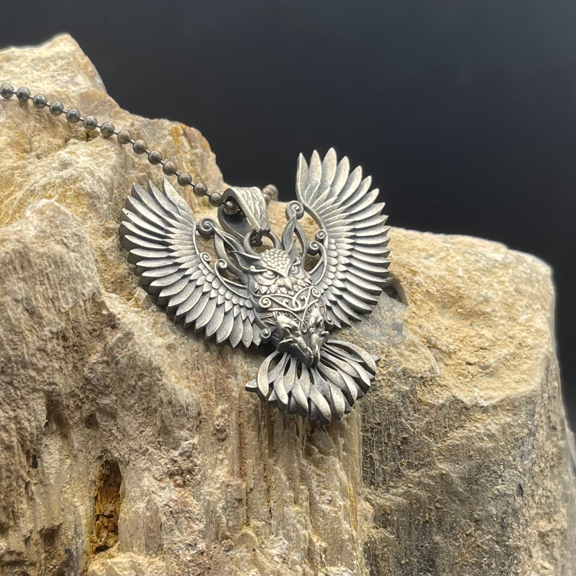 Sterling Silver Owl Necklace, Silver Owl Pendant for Animal Lovers ...