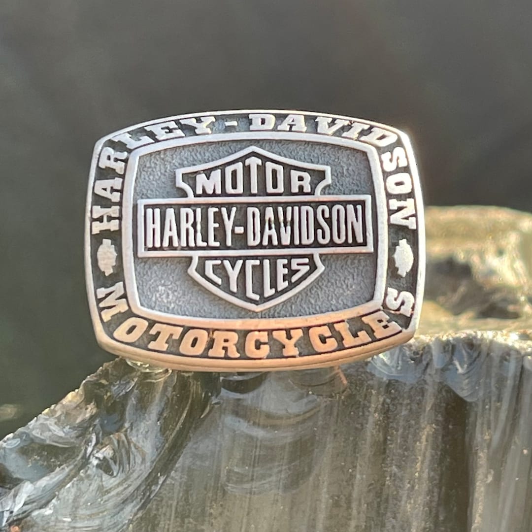Harley Davidson 925 Sterling Silver Ringbikers Jewelry Silver - Etsy