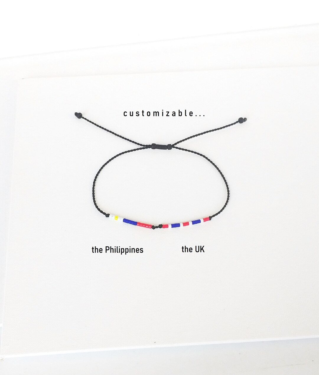 Two Flags Bracelet, 2 Countries Couple Gift, Moving to a New Country ...