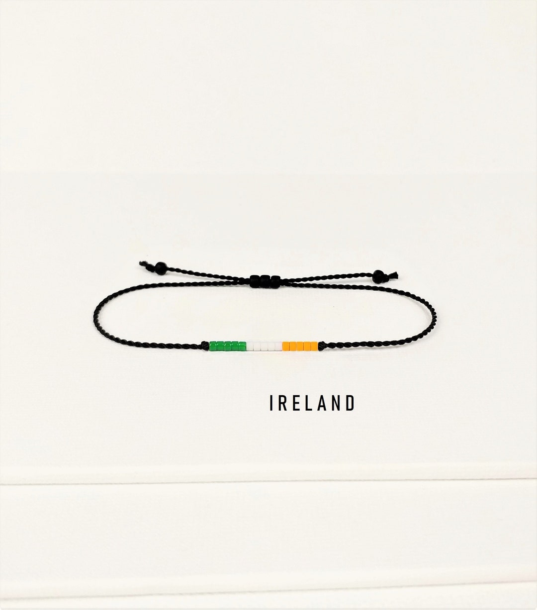 Irish Flag Bracelet Delicate, Flag of Ireland Jewelry, St Patrick's Day ...