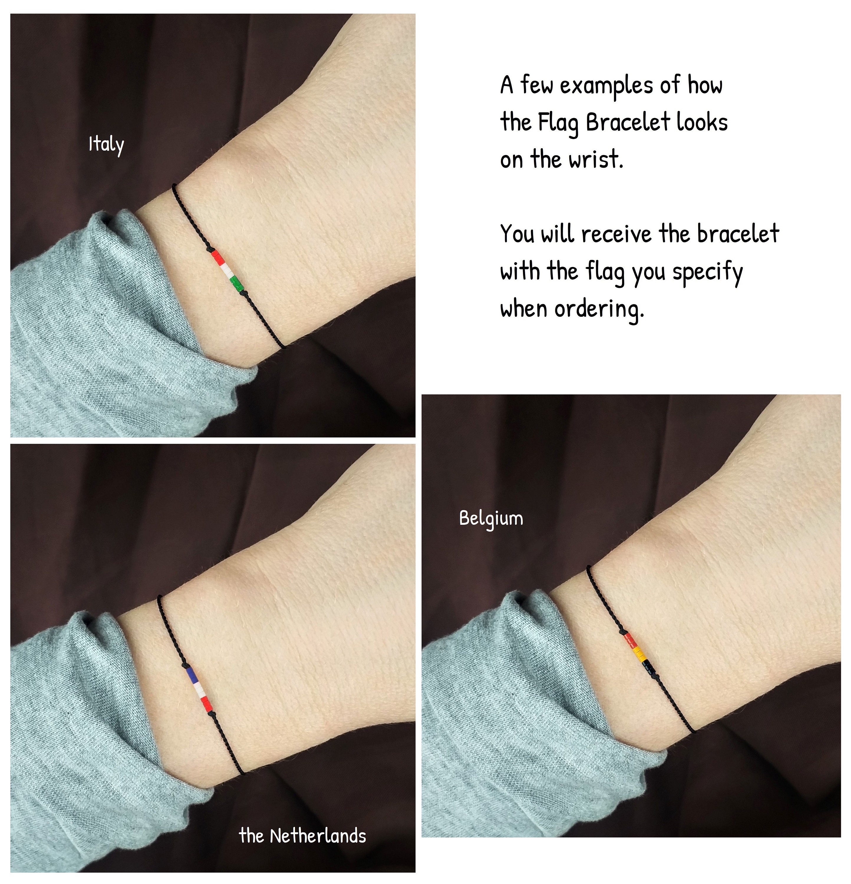 Custom Flag Bracelet Bolivia Greece Latvia Kazakhstan Ireland Mongolia ...