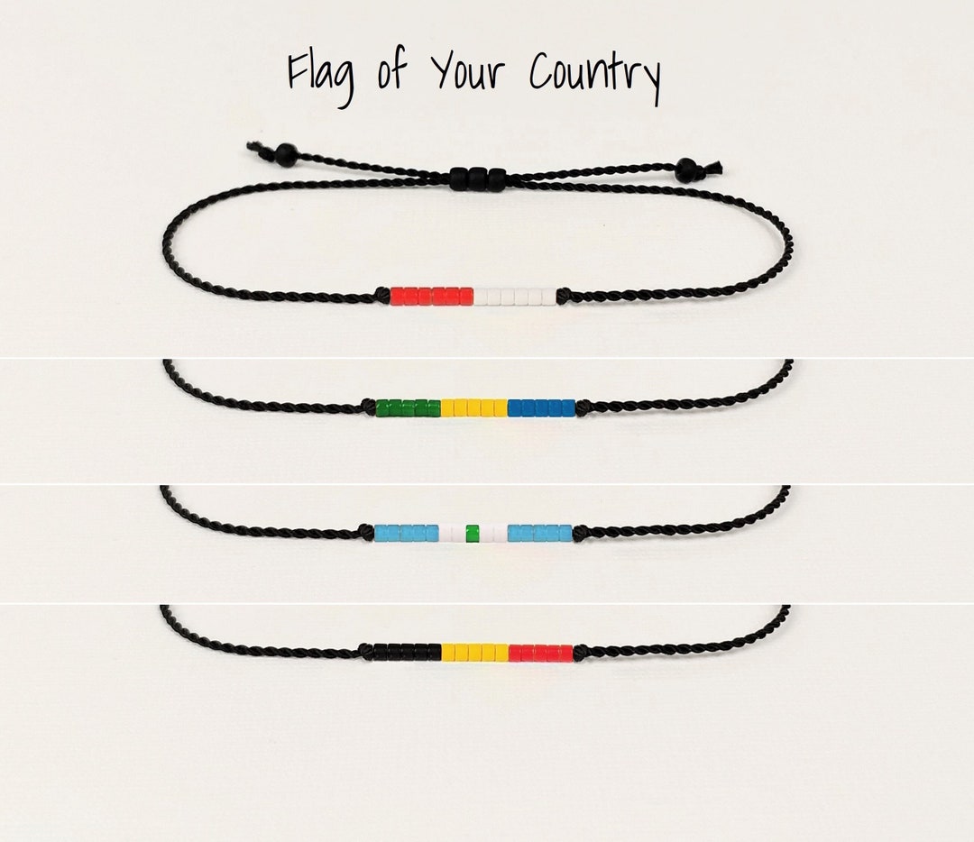 Custom Flag Bracelet Guatemala Ethiopia Malvinas Finland Bulgaria ...