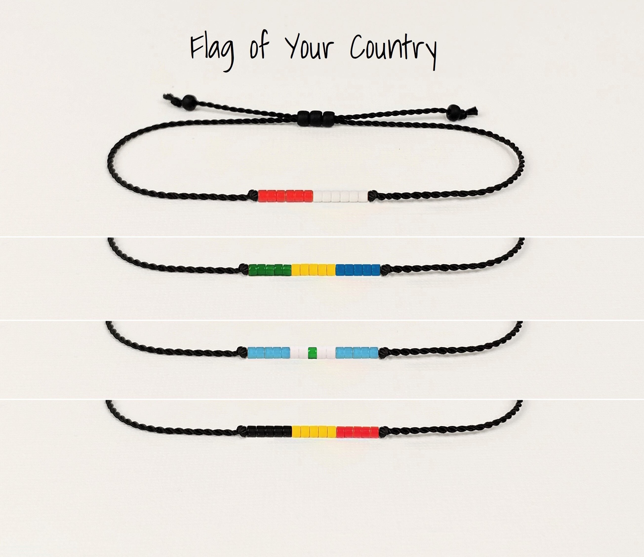 Custom Flag Bracelet Guatemala Ethiopia Malvinas Finland Bulgaria ...