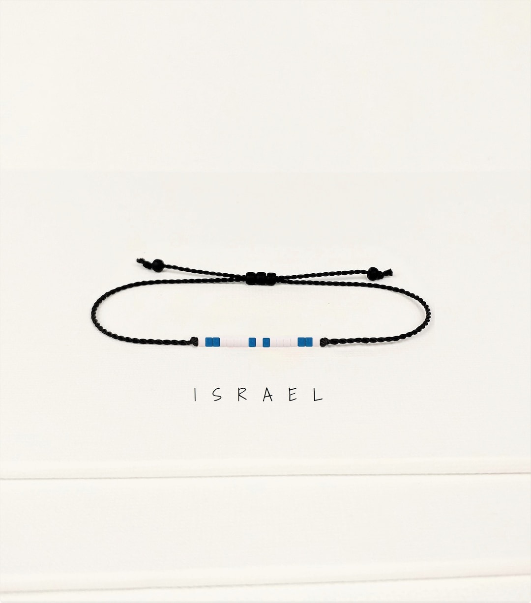 Flag of Israel Bracelet, Israeli Flag Jewelry, Israel String, Custom ...