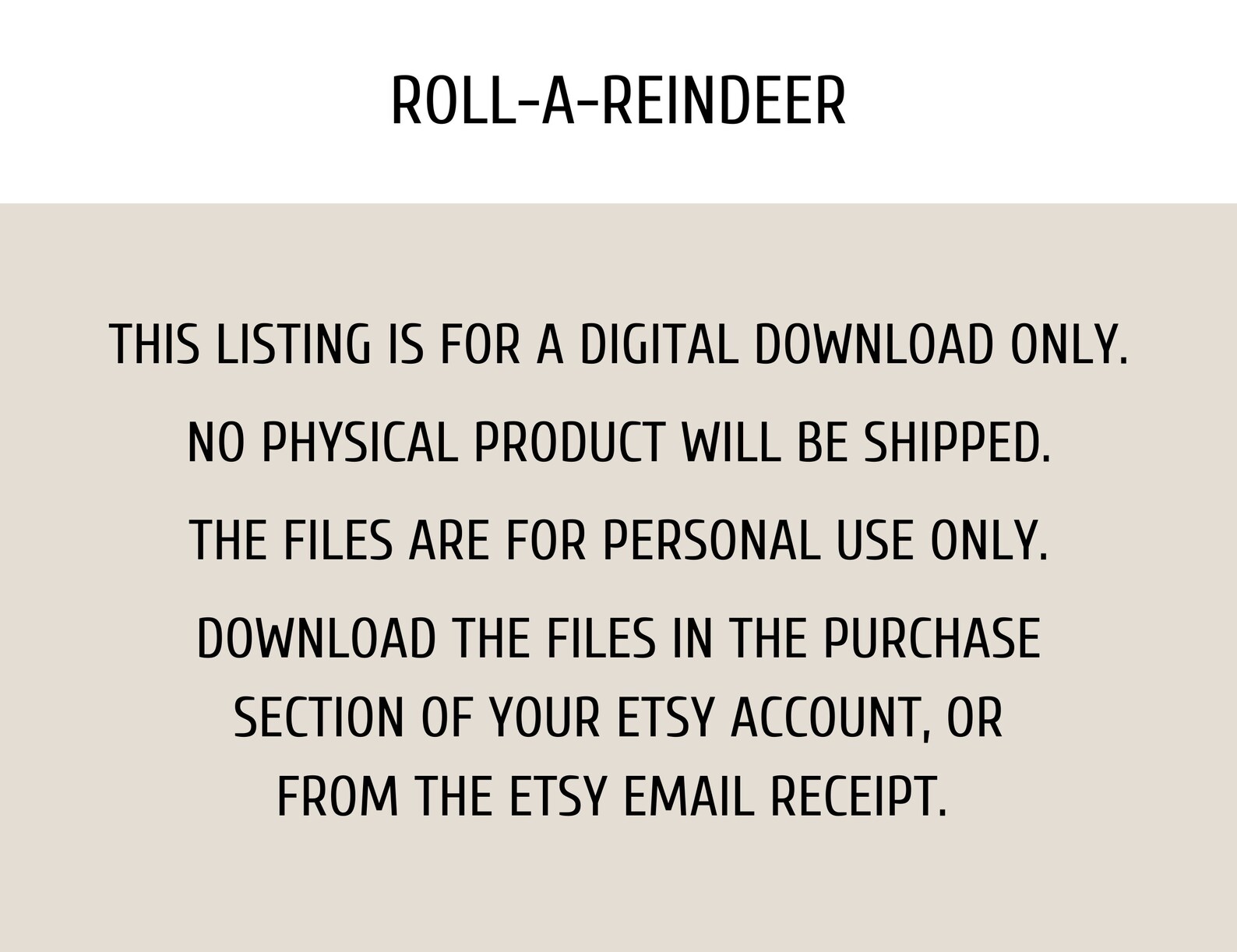 Roll-a-reindeer a Fun Christmas Game for Kids - Etsy