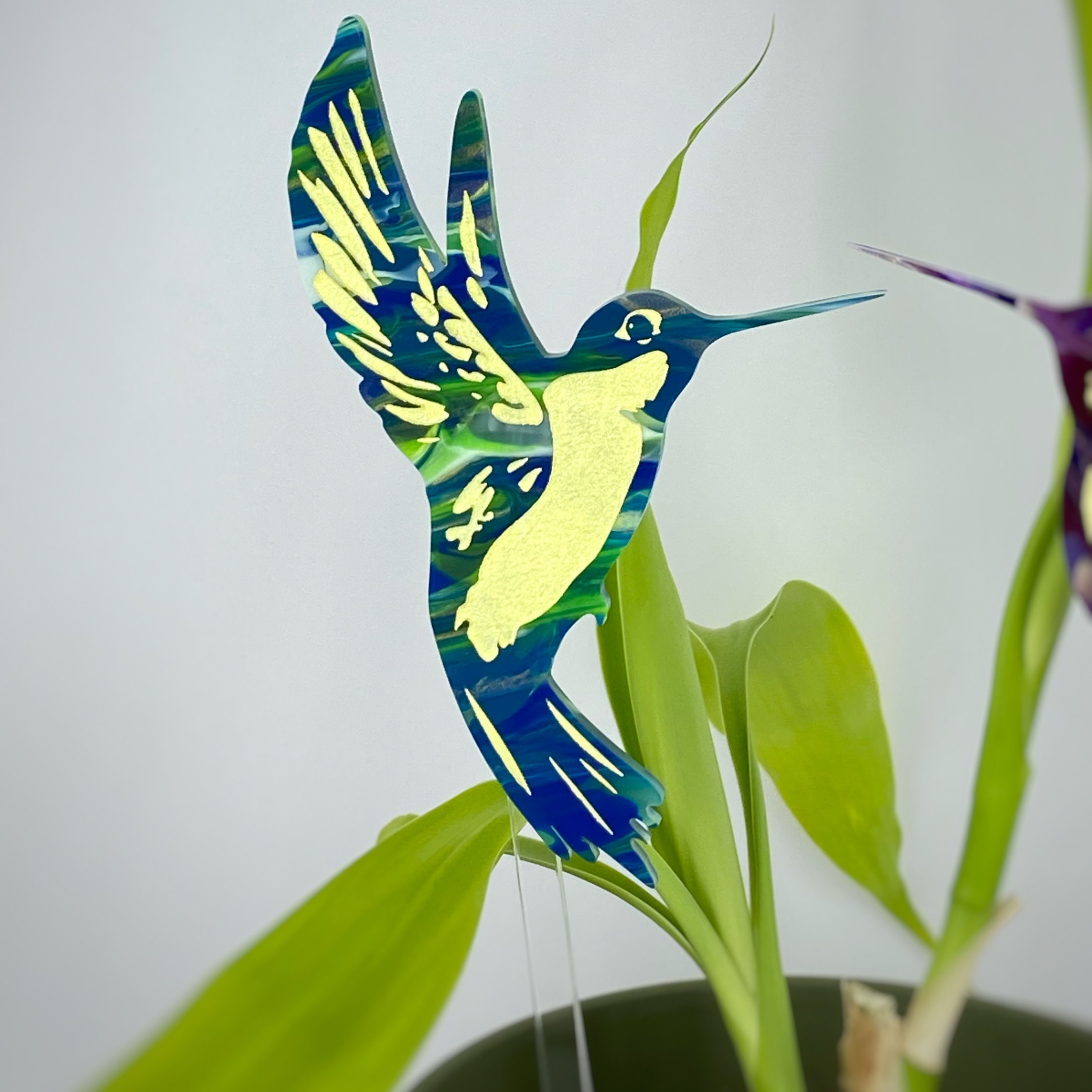 Hummingbird Plant Stake, House Plant Stake Decor, Indoor Potted Plant ...