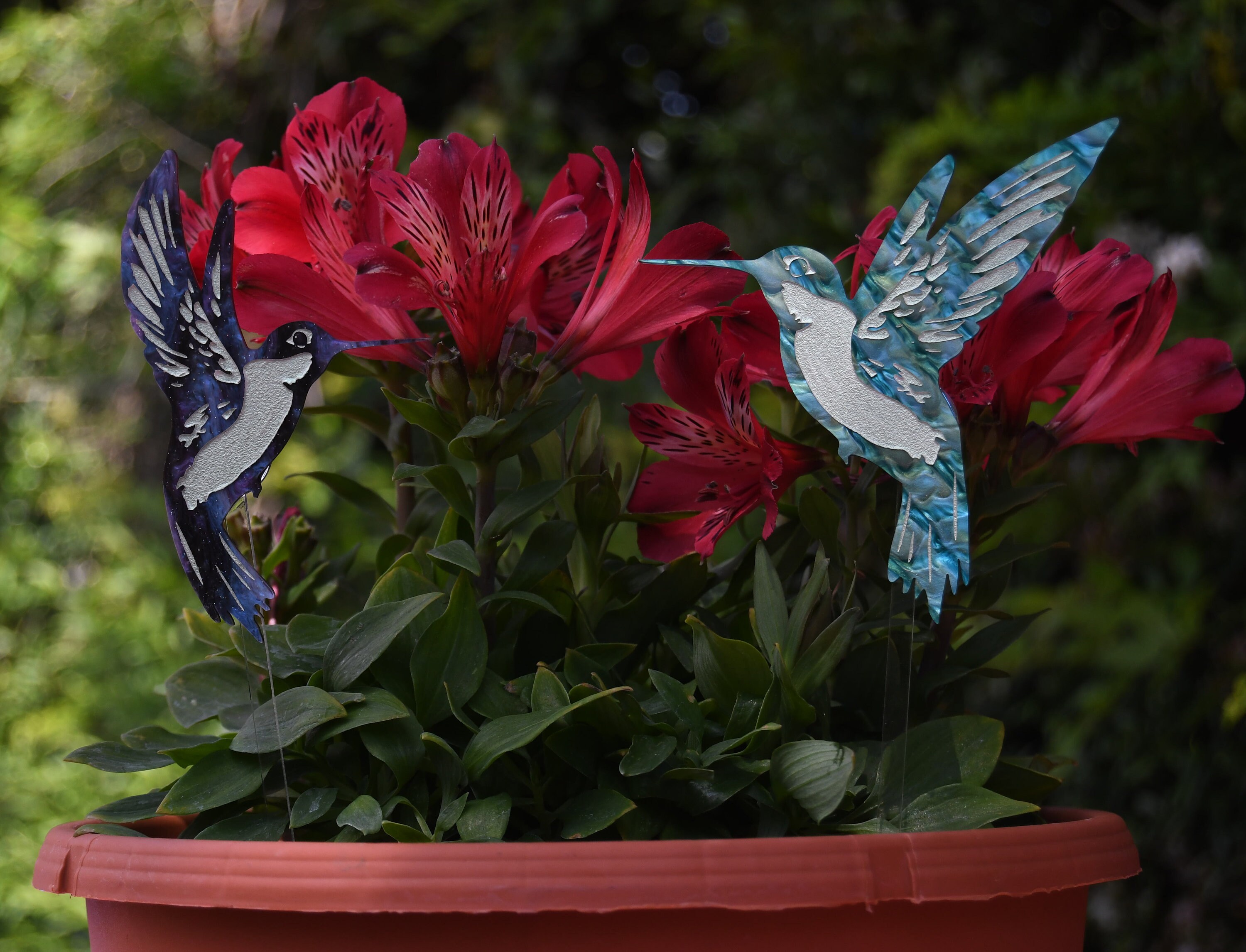 Hummingbird Plant Stake House Plant Stake Decor Indoor - Etsy