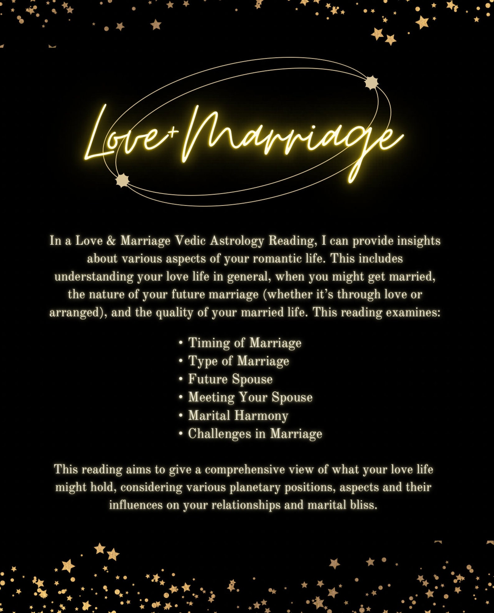 Love & Marriage Vedic Astrology Chart Reading. Relationship In-depth ...