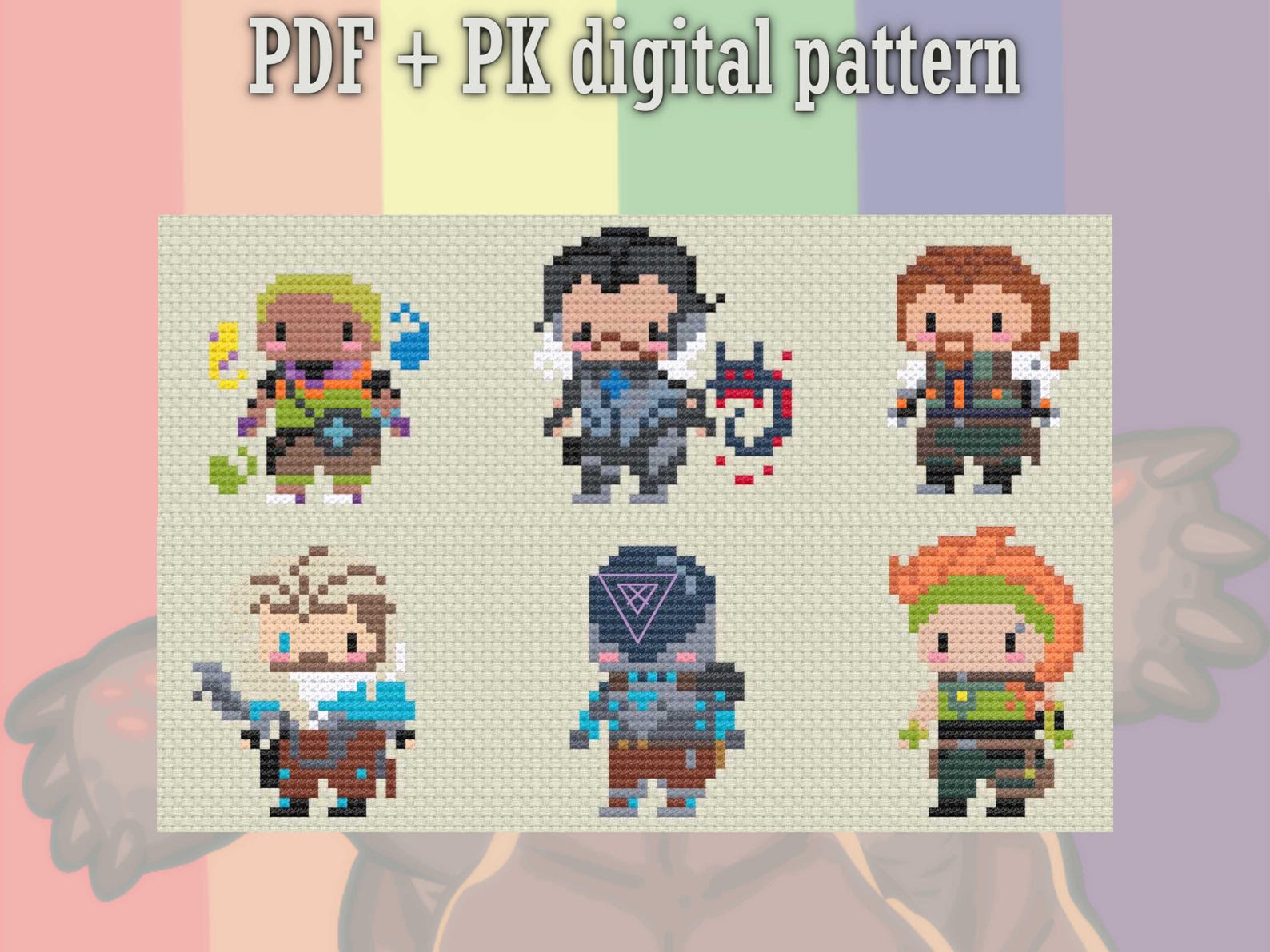Valorant Mini Agents All Initiator Bundle Cross-stitch Digital PDF ...