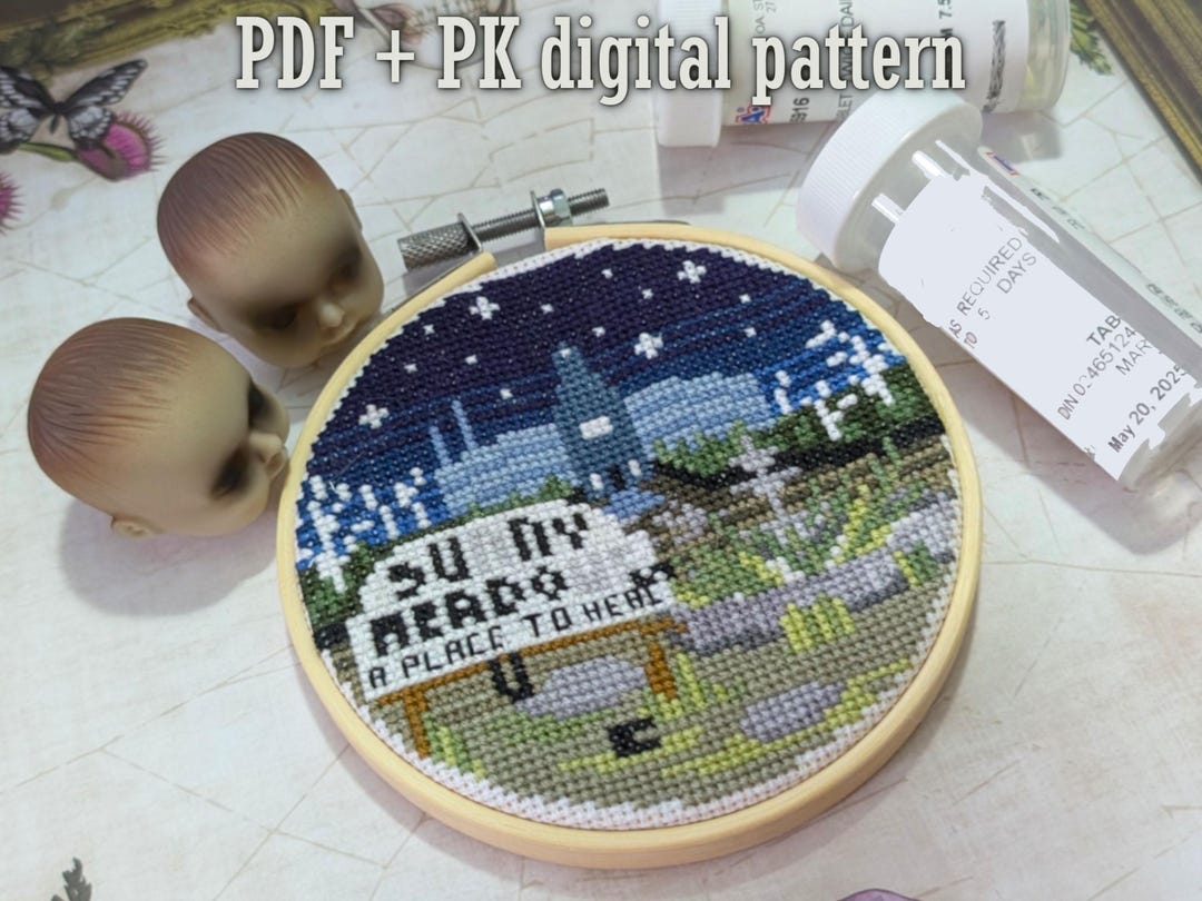 A Place to Heal Sunny Meadows Asylum Cross-stitch PDF Digital Pattern ...
