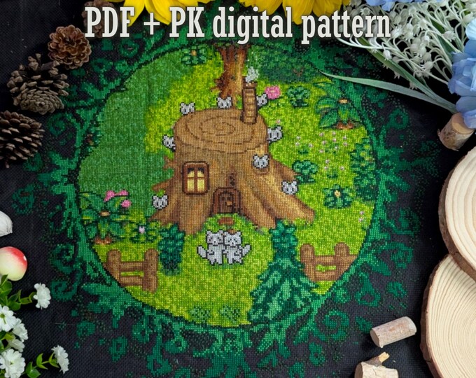 Stardew Valley Cats Cross Stitch Pattern PDF (152 Patterns), DMC Colors ...