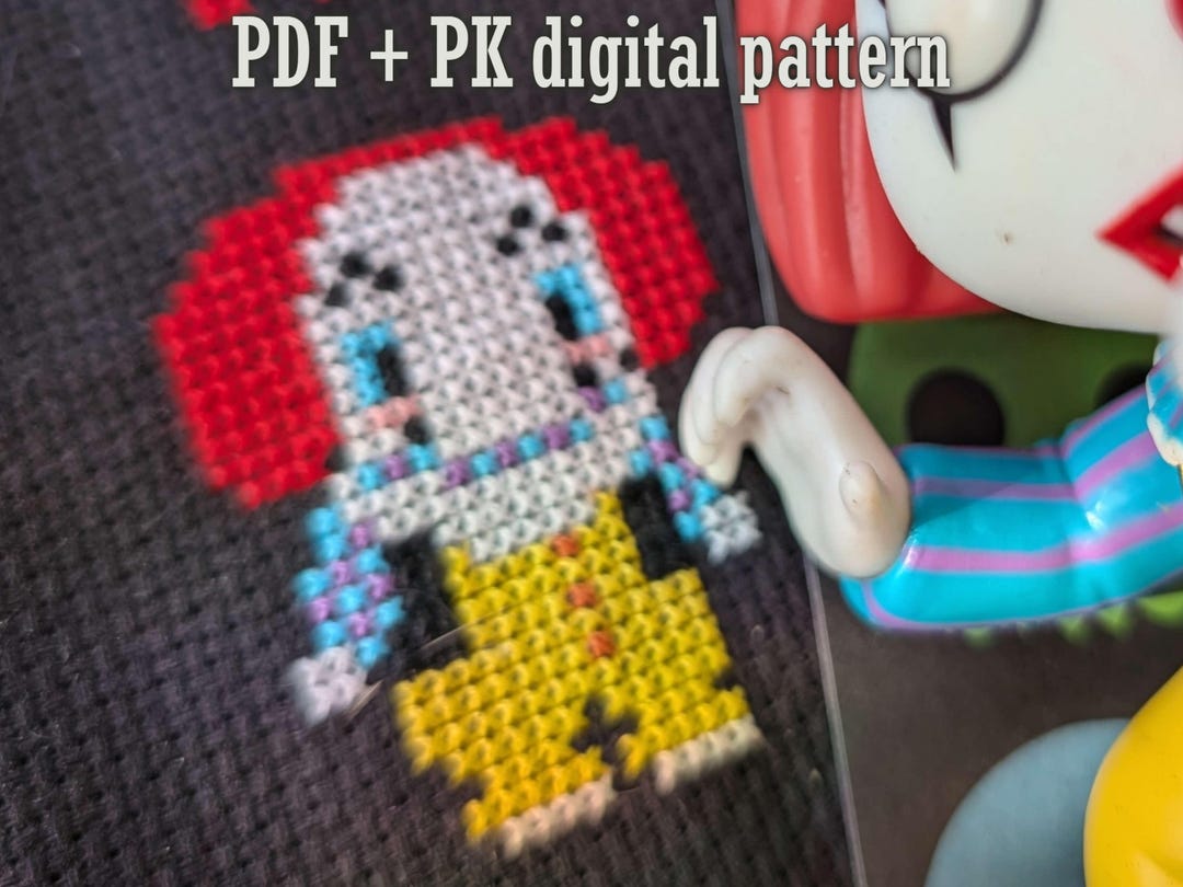 Classic Horror Clown Tiny Horror Cross-stitch Pattern Digital B&W or ...