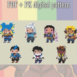 Valorant Mini Agents All Duelist Bundle Cross-stitch Digital PDF ...