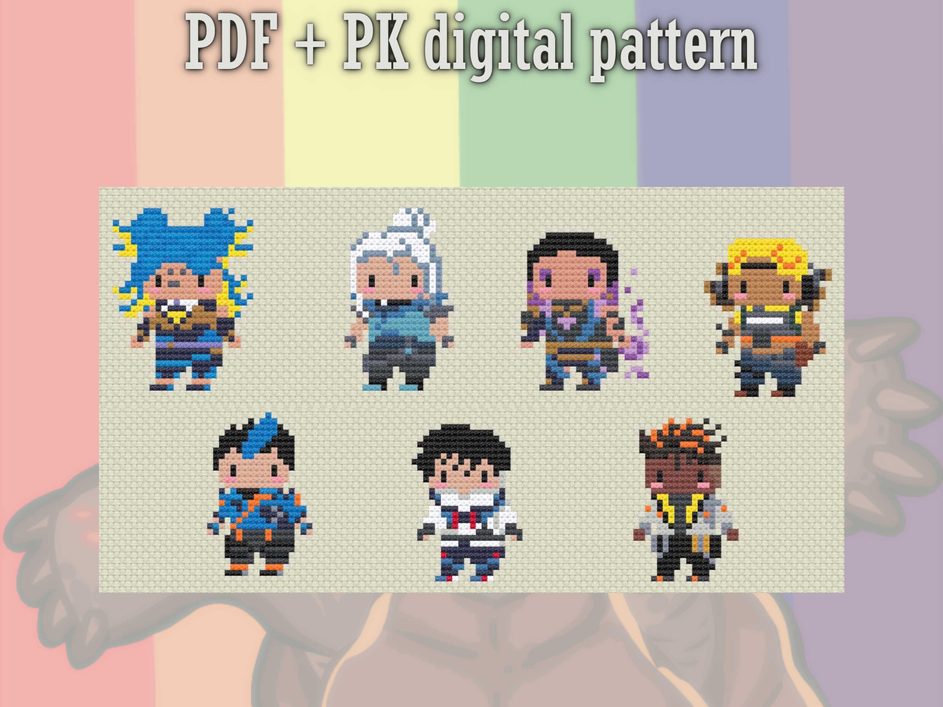 Valorant Mini Agents All Duelist Bundle Cross-stitch Digital PDF ...