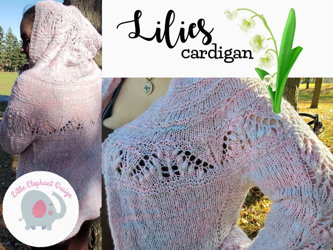 Lilies - Sweet Cozy Bulky Lily of the Valley Flower Lace Cardigan ...