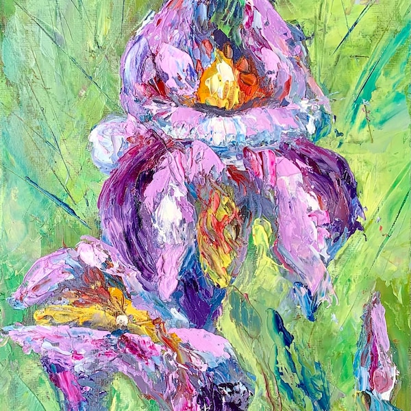 Iris Painting - Etsy