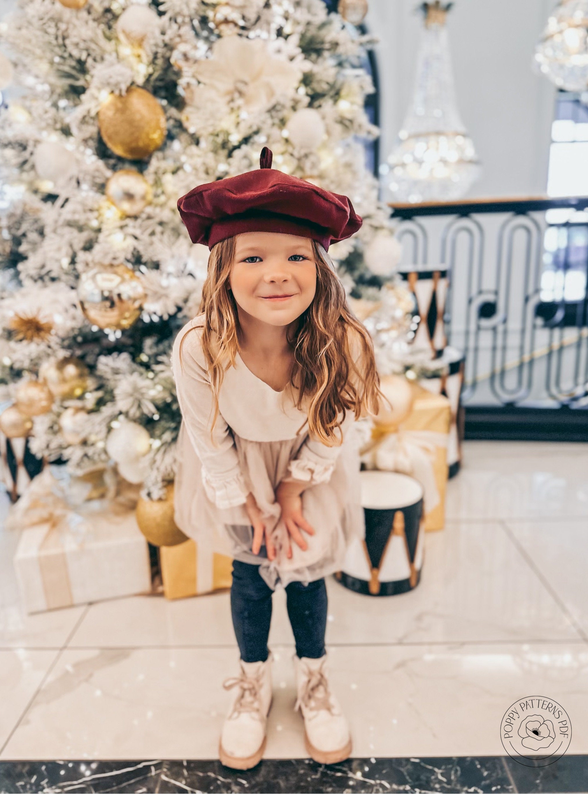 Kid's Beret Hat PDF Sewing Pattern | US Letter Size and A4 | Digital ...