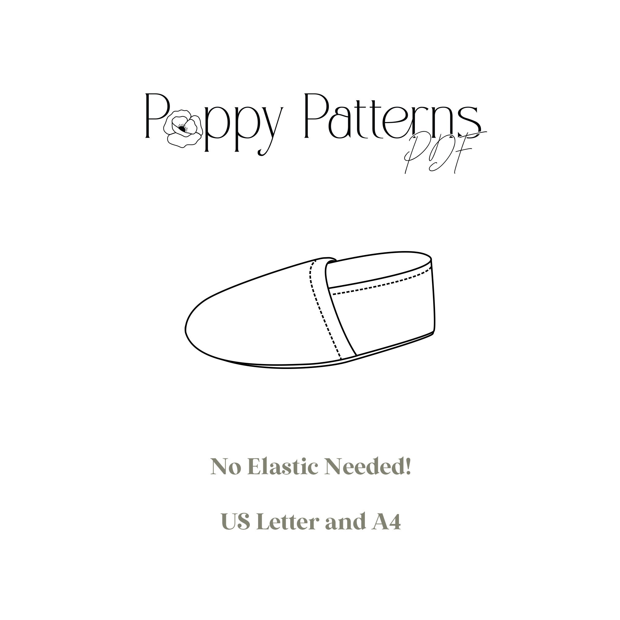 Baby Bootie PDF Sewing Pattern 0-18 Months US Letter Size and A4 ...