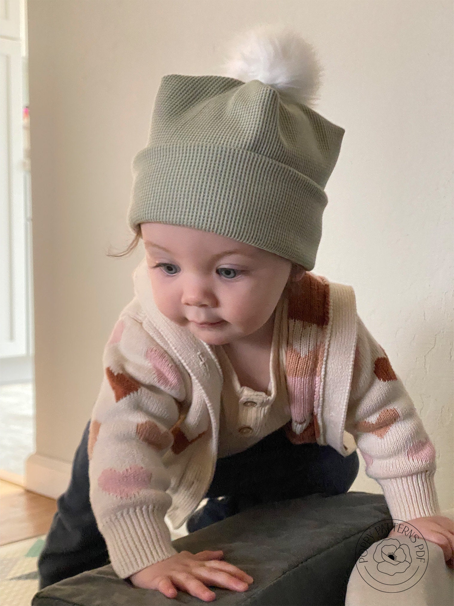 Bear Cub Beanie Sewing PDF Pattern | US Letter Size & A4 Digital Sewing ...