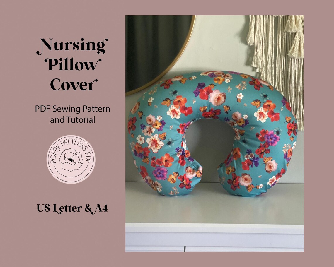Nursing Pillow Cover PDF Sewing Pattern |US Letter Size & A4 | Digital ...