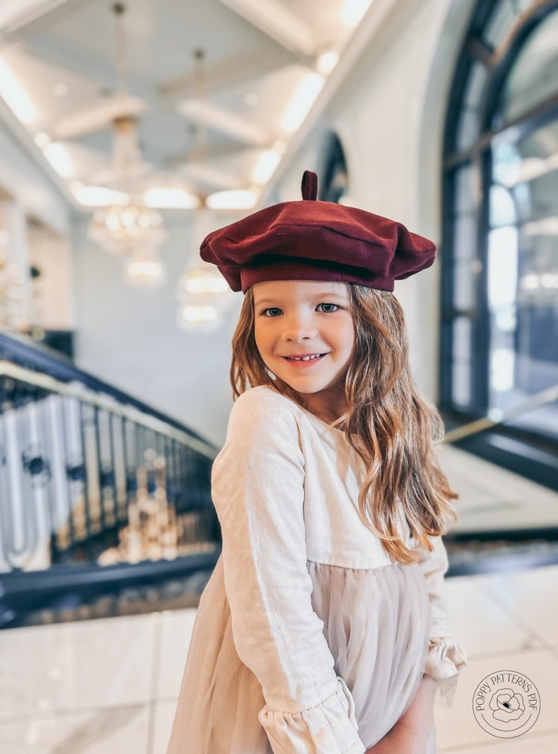 Kid's Beret Hat PDF Sewing Pattern | US Letter Size and A4 | Digital ...