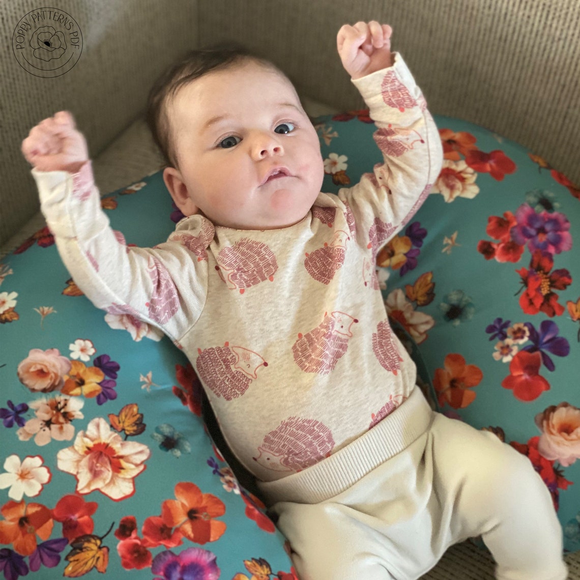 Nursing Pillow Cover PDF Sewing Pattern |US Letter Size & A4 | Digital ...