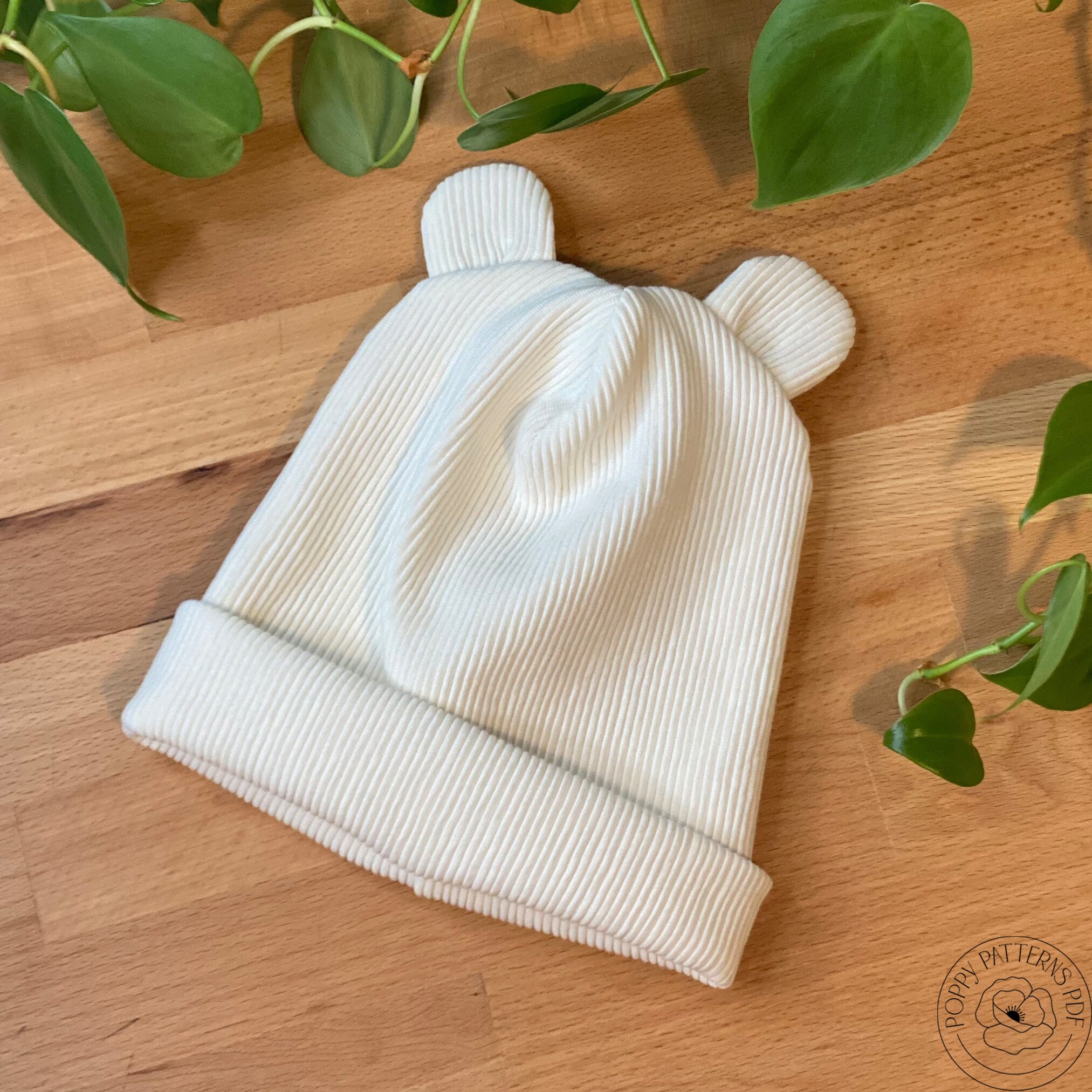 Bear Cub Beanie Sewing PDF Pattern | US Letter Size & A4 Digital Sewing ...