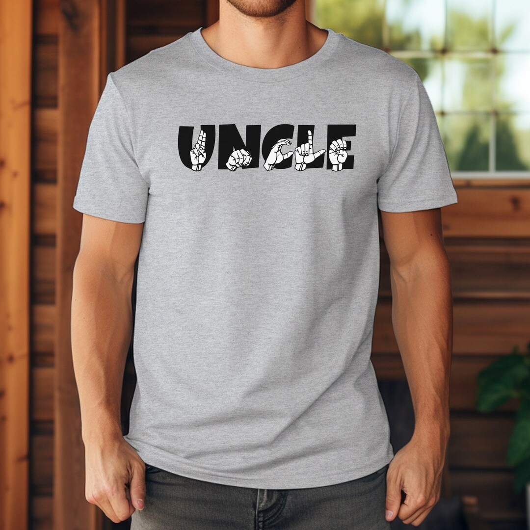 Uncle Asl Shirt, Asl Uncle Tshirt, Uncle Shirt, Uncle Gift, New Uncle ...