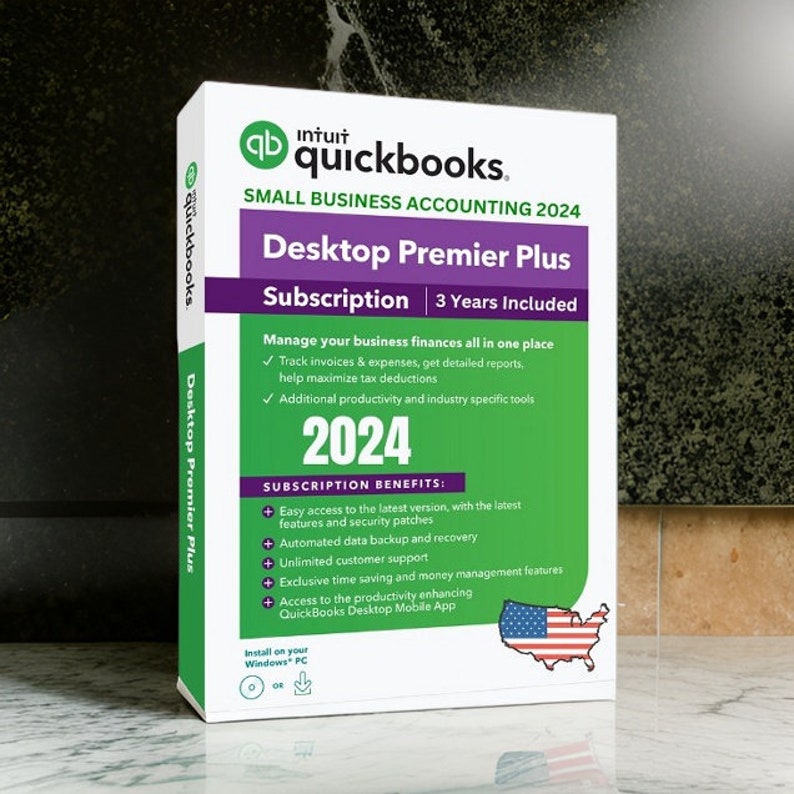 Quickbooks Desktop Premier Plus 2024 for Windows 3 Year Subscription ...