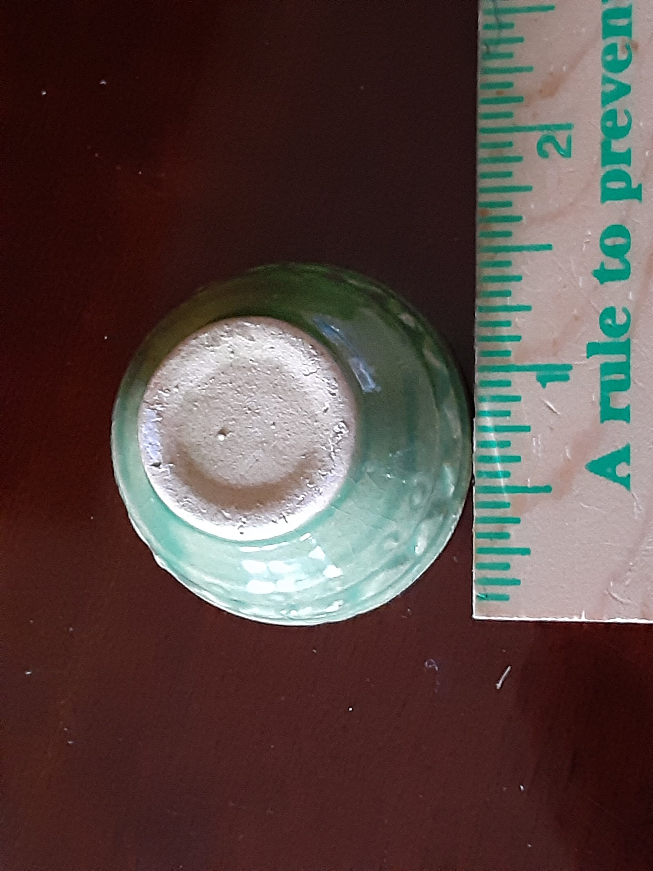 Miniature Green Glazed Yellow Ware Bowl - Etsy