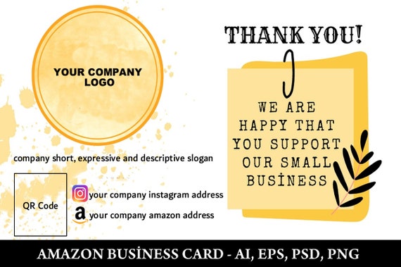 Amazon Business Cards 2023 New Design Amazon Business Card QR - Etsy