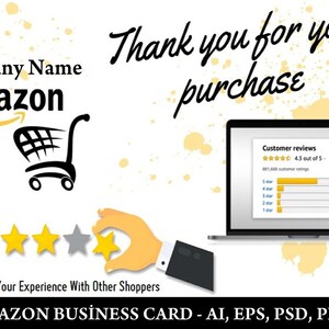 Amazon Business Cards 2023 New Design Amazon Business Card QR Code ...