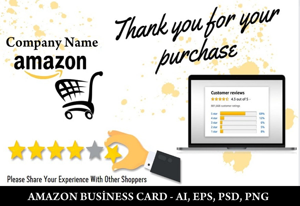 Amazon Business Cards 2023 New Design Amazon Business Card QR Code ...