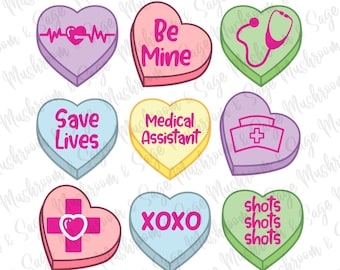 Medical Assistant Valentines Svg - Etsy