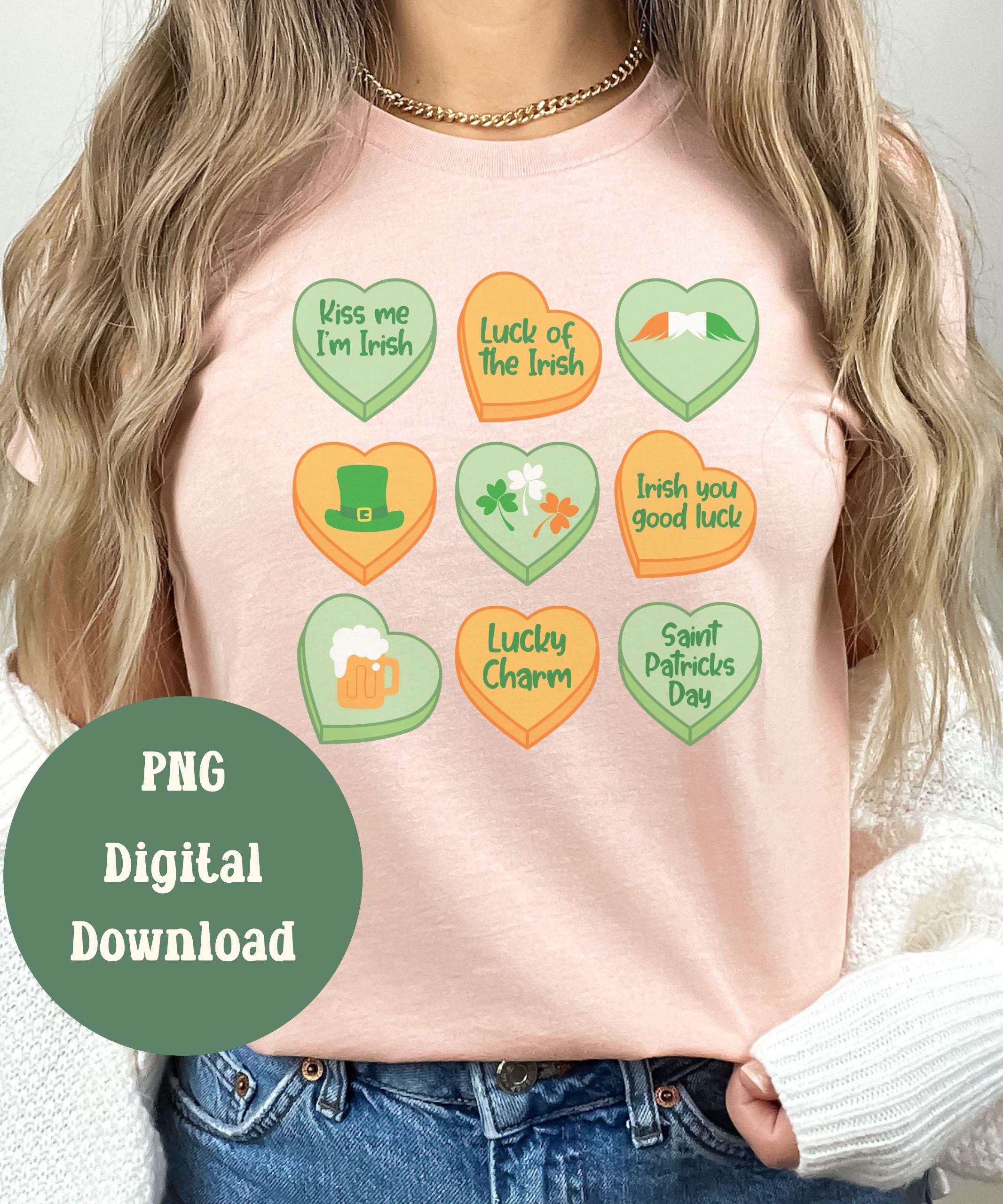 St. Patrick's Day Conversation Heart Digital Download,shamrock PNG Svg ...