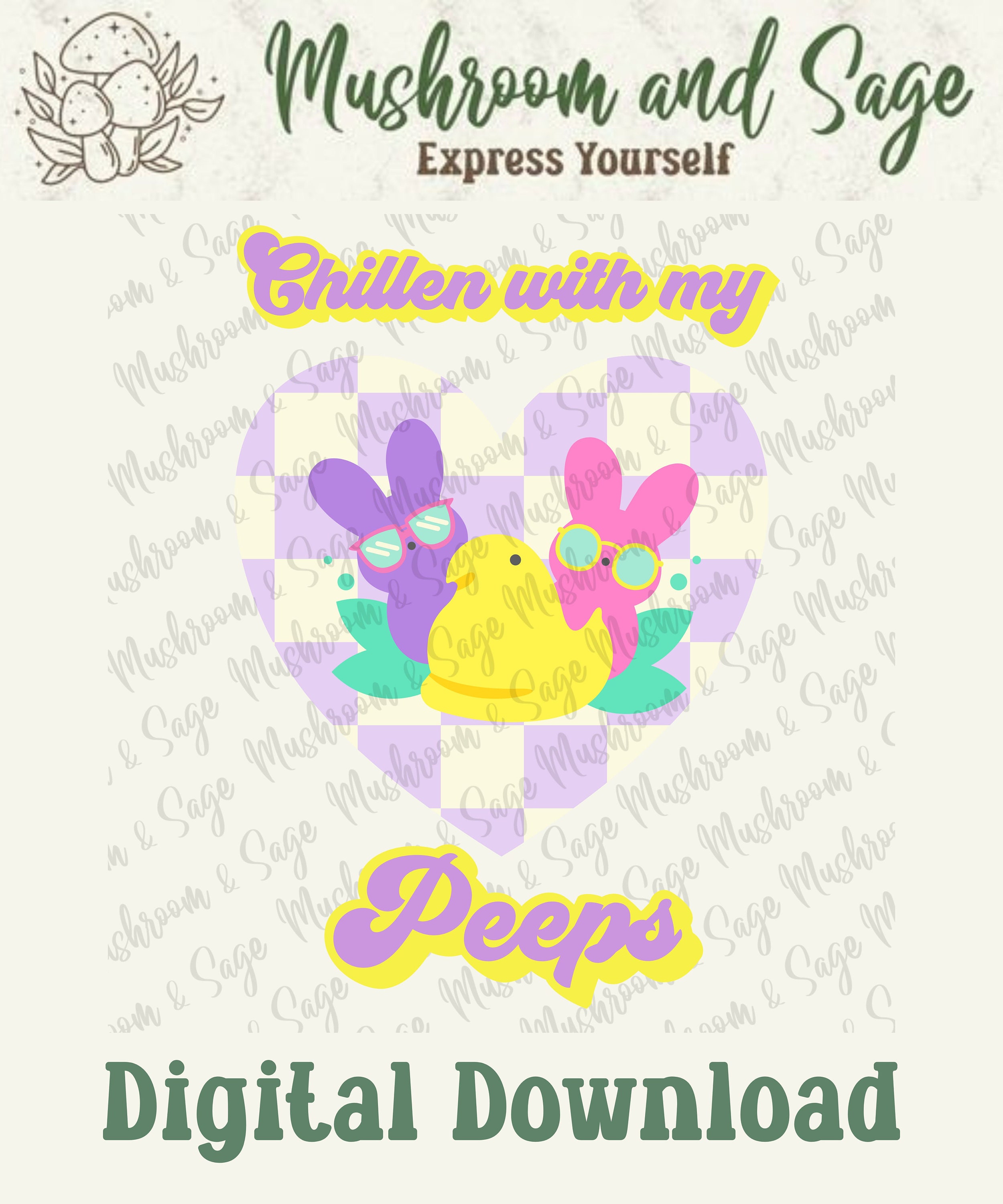 Chillin With My Peeps PNG SVG, Retro Easter Bunny Sublimation, Bunny ...