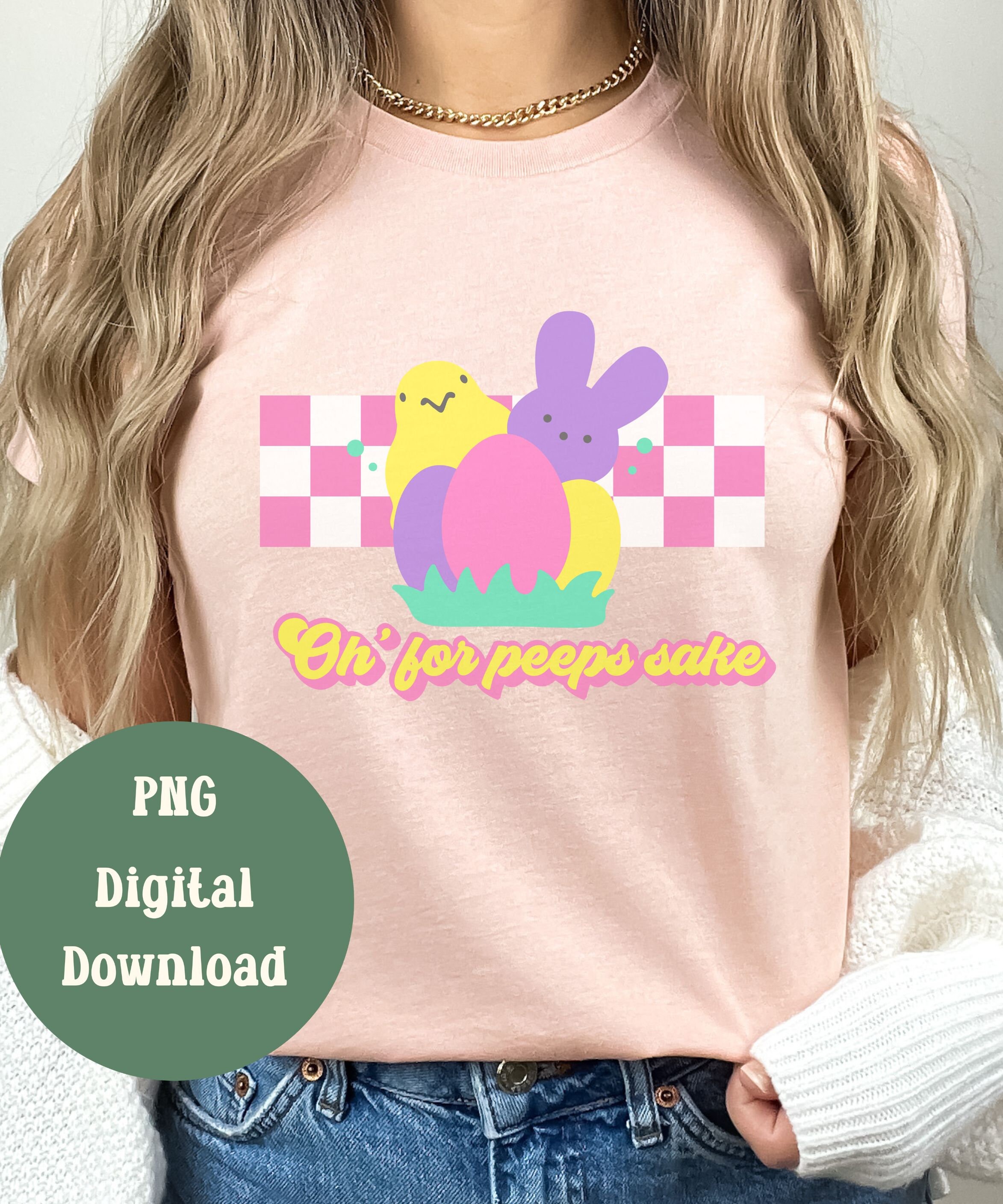 Groovy Peep Png,easter Sublimation Design Png,oh for Peeps Sake Png ...