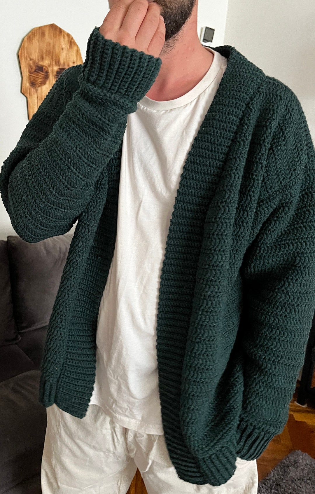 PDF Pattern Crochet Cardigan for Man Cardigan PDF Pattern Printable - Etsy