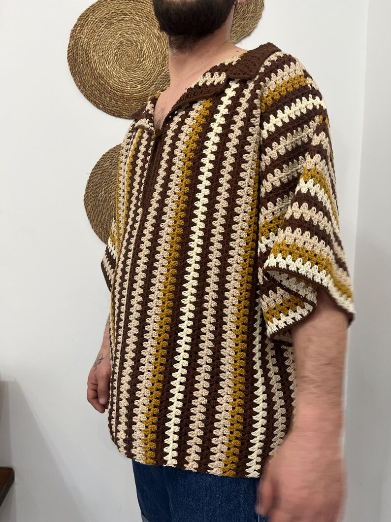 Crochet Shirt Size S to XXL - PDF Pattern, Crochet Shirt Unisex ...