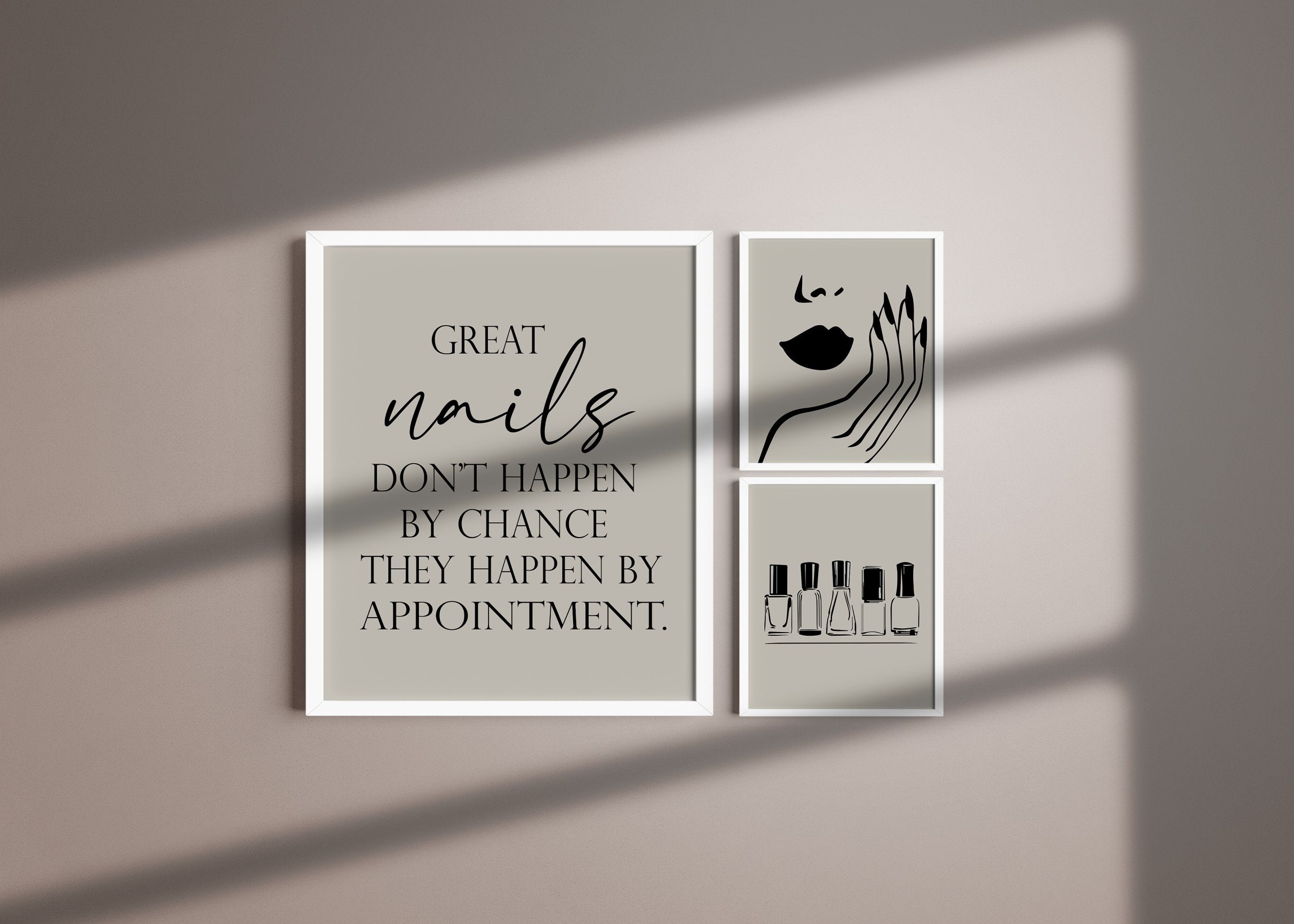 Nail Salon Decor , Nail Wall Art, Digital Download, Nail Salon Wall Art ...