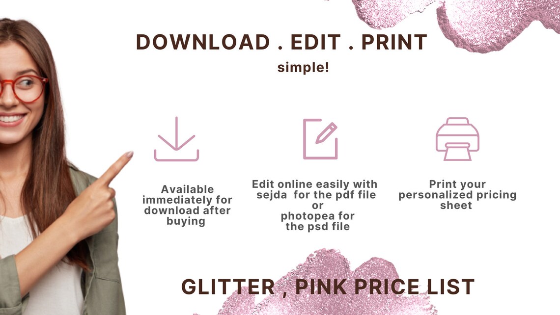PRICE LIST Template Editable. Printable Pri Sheet, Price Guide, Hair ...