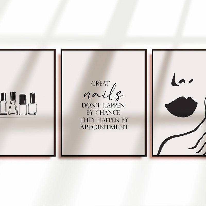 Set of 3 Nail Posters - Etsy
