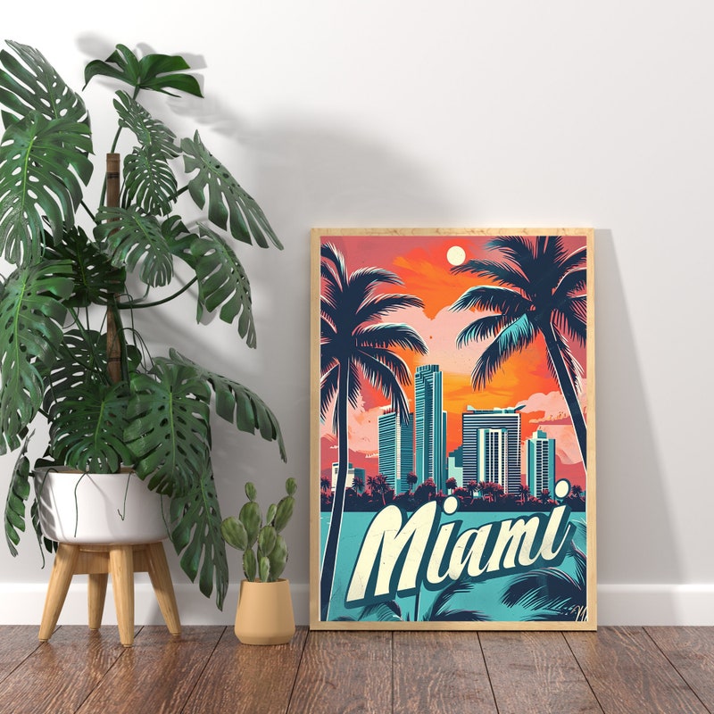Retro Miami Decor - Etsy