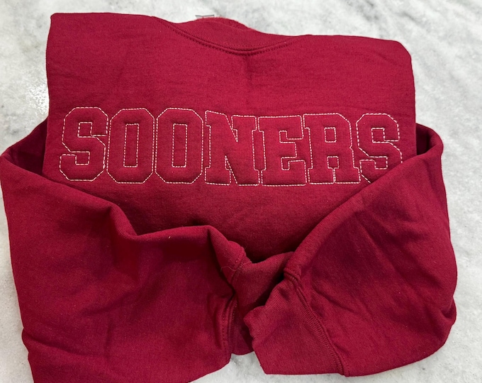 University of Oklahoma Embroidered Sweatshirt & Tshirt || Boomer Sooner ...
