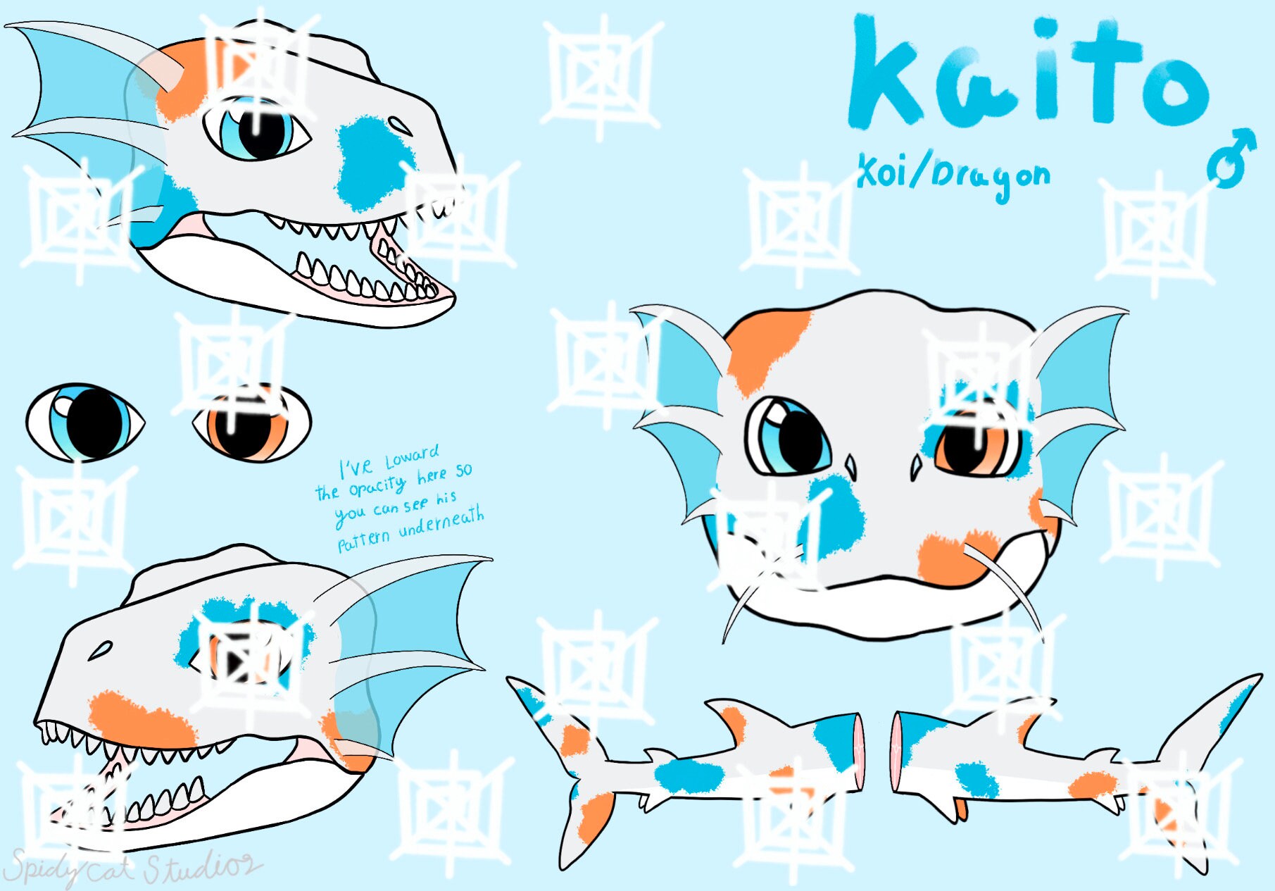 Dinomask Koi Fish Dragon Character Adopt - Etsy